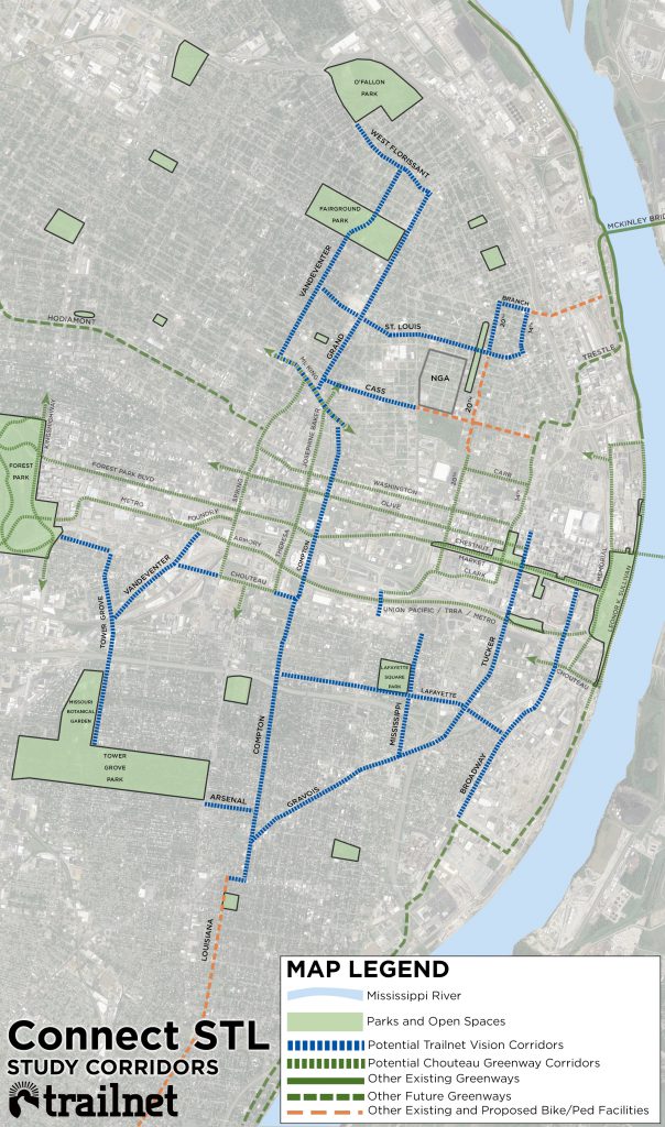 Trailnet Announces Study Corridors for Bike/Ped Network: Connecting St ...